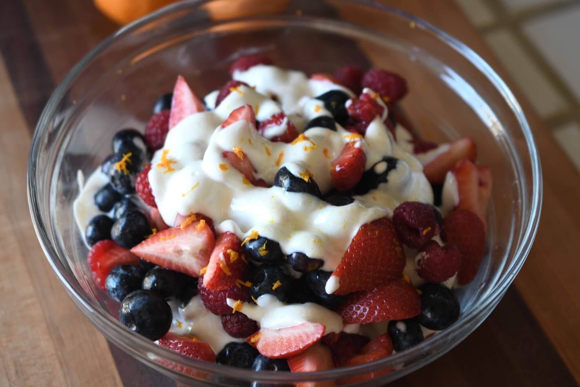 MIxed Berries with Honey Yogurt Dressing – Frog Hollow Farm